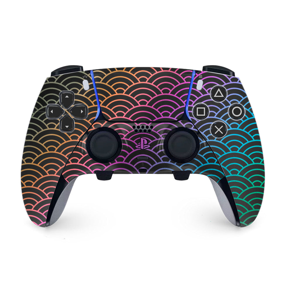 Anodized Seigaiha Waves PS5 DualSense Edge Controller Skin – GhostlyGuard