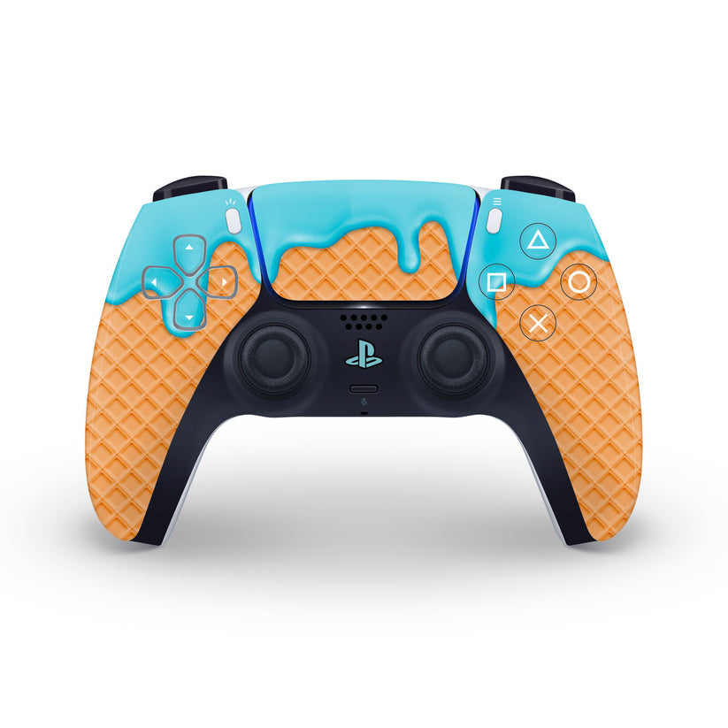 Blue Ice Cream PS5 Controller Skin – GhostlyGuard
