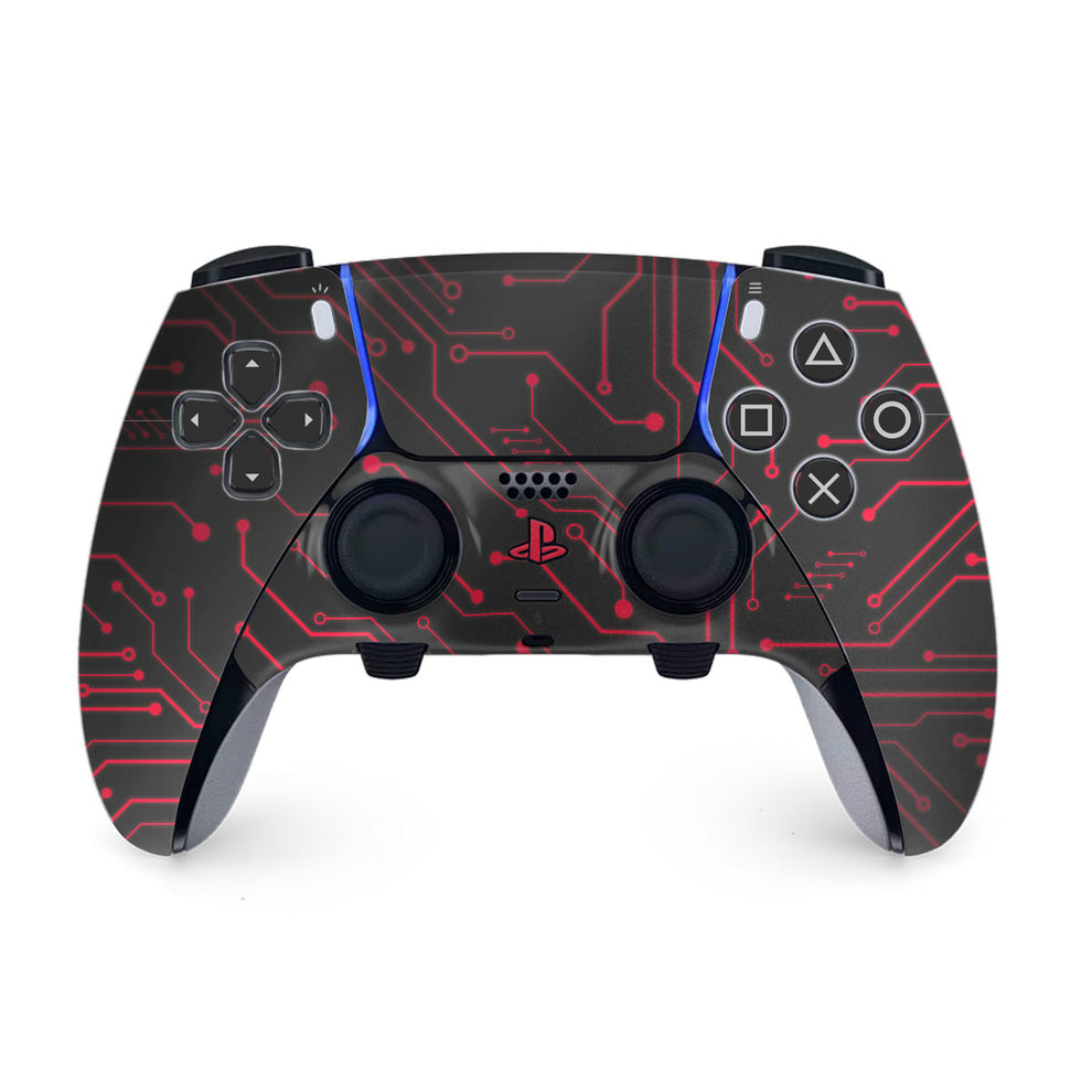 Crimson Cybernetic PS5 DualSense Edge Controller Skin – GhostlyGuard