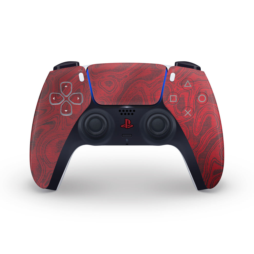 Crimson Damascus PS5 Controller Skin – GhostlyGuard