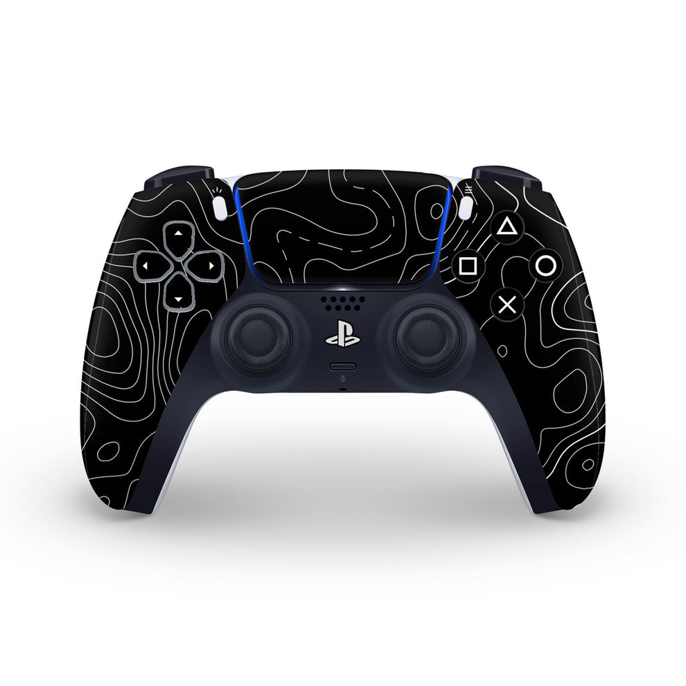 Dark Topographic PS5 Controller Skin – GhostlyGuard