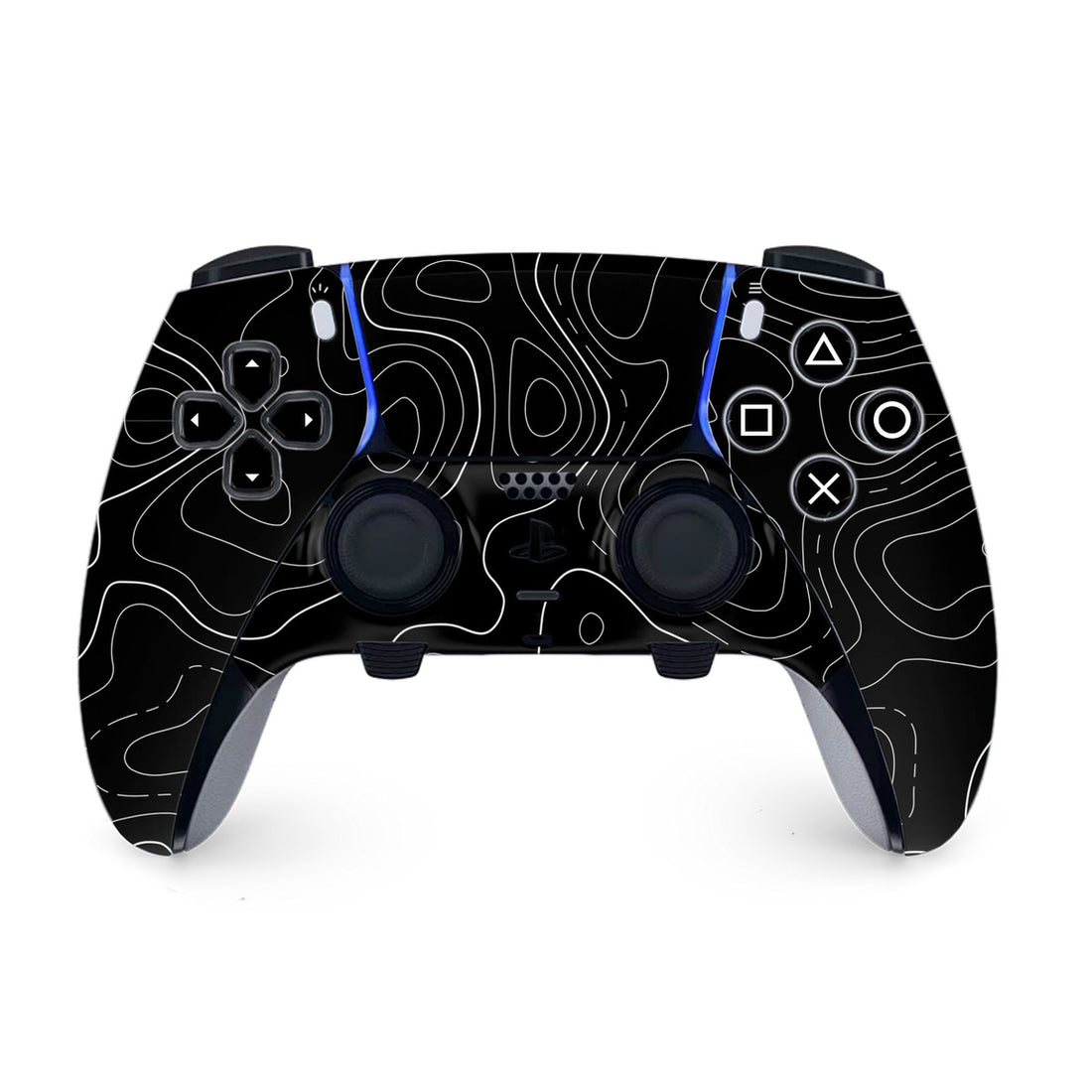 Dark Topographic PS5 DualSense Edge Controller Skin – GhostlyGuard
