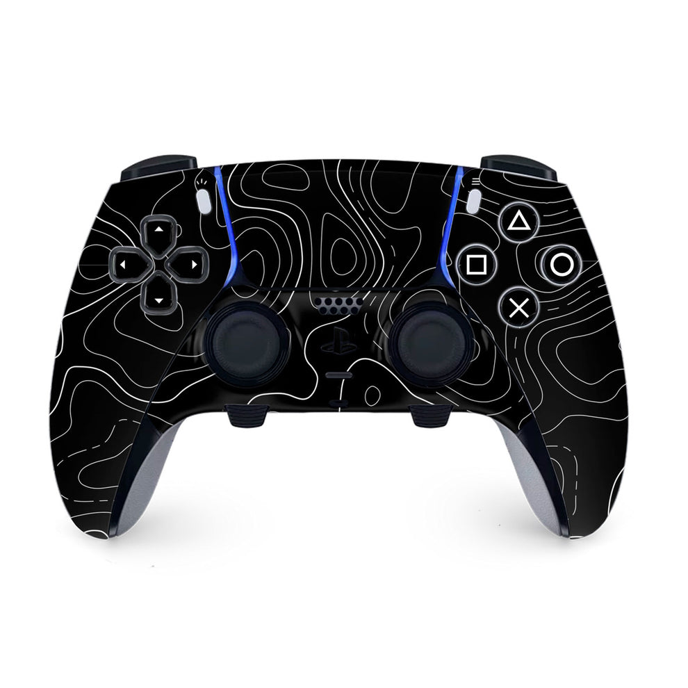 Dark Topographic PS5 DualSense Edge Controller Skin – GhostlyGuard