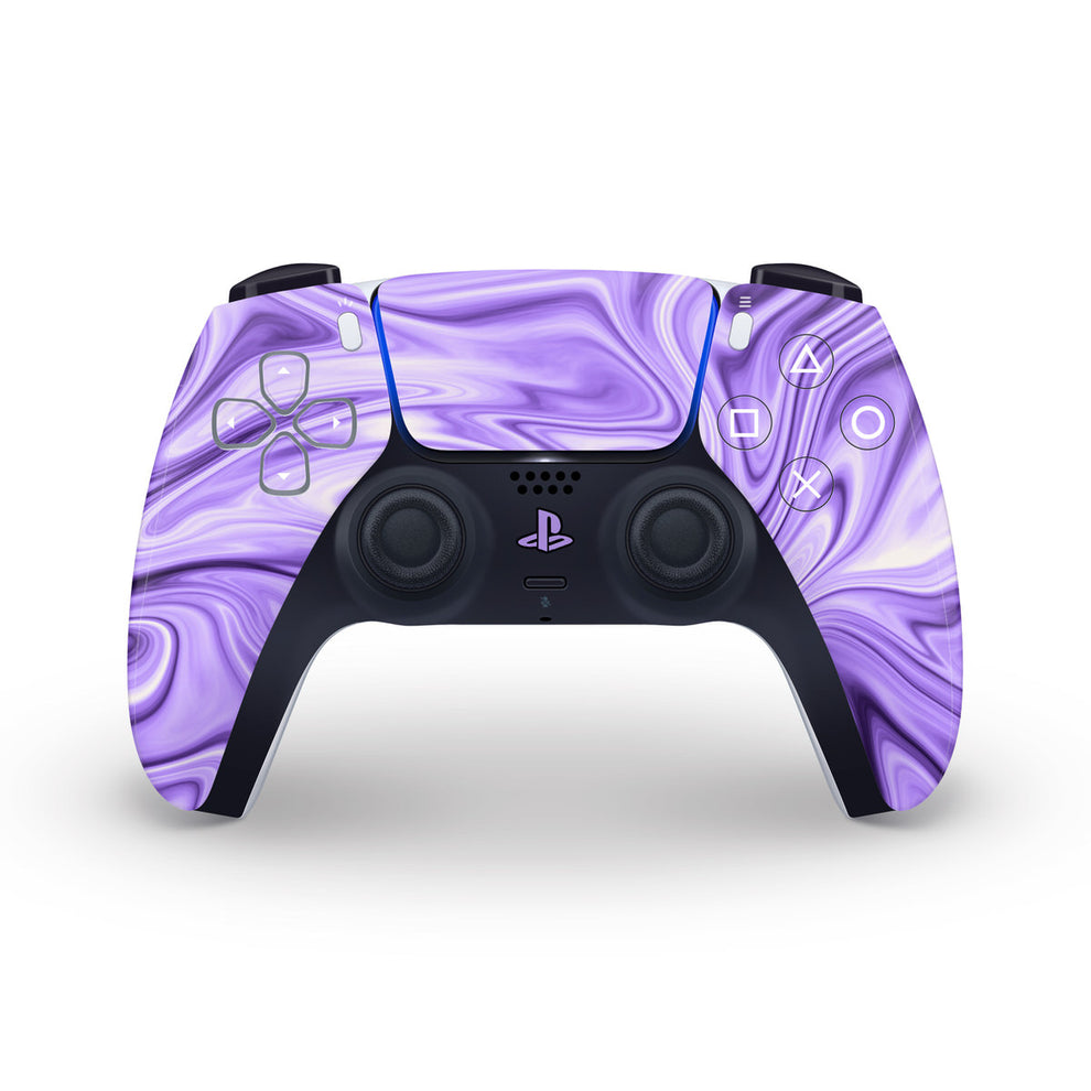 Lavender Liquid Marble PS5 Controller Skin – GhostlyGuard