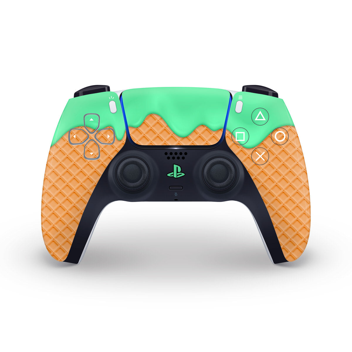 Mint Ice Cream PS5 Controller Skin – GhostlyGuard