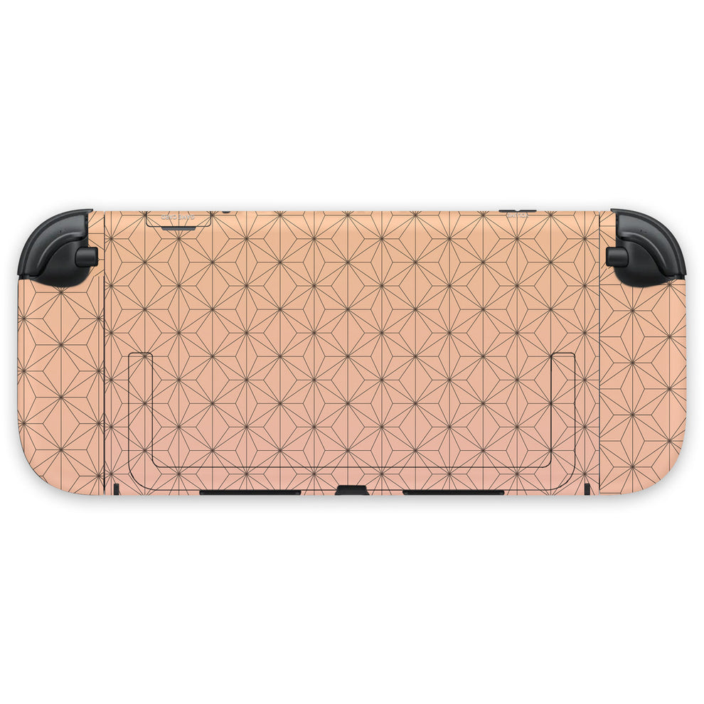 Peach Asanoha Nintendo Switch 2 Skin – GhostlyGuard