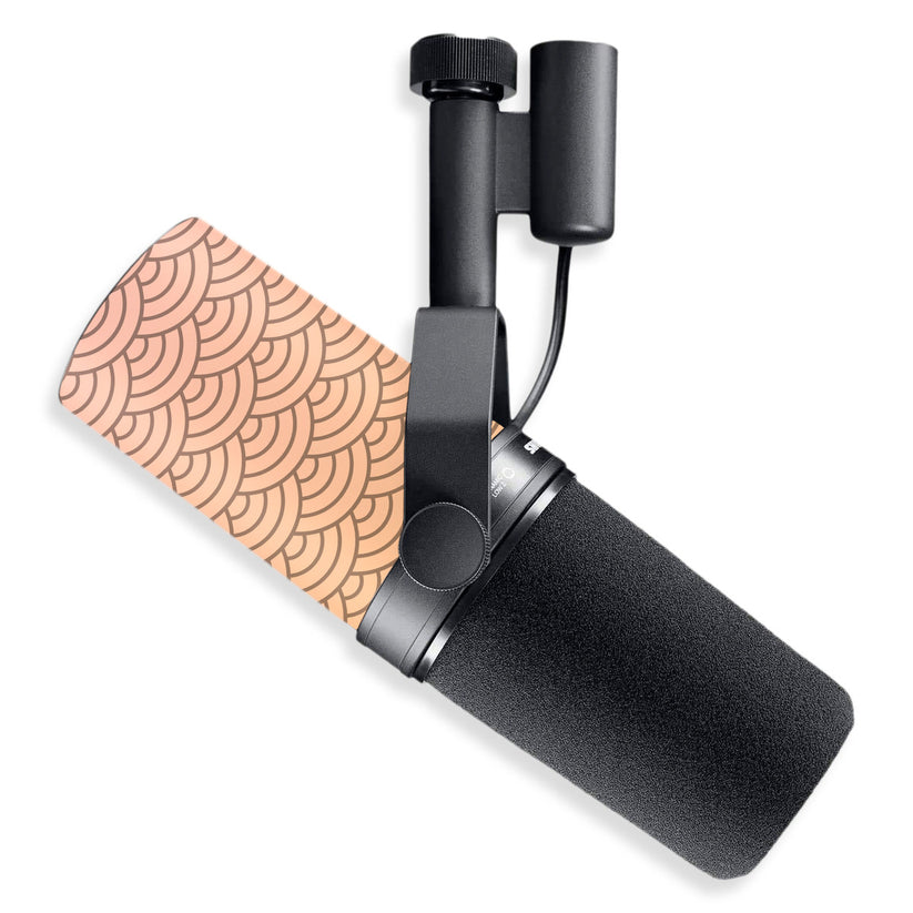 Peach Seigaiha Waves Shure SM7B Microphone Skin – GhostlyGuard