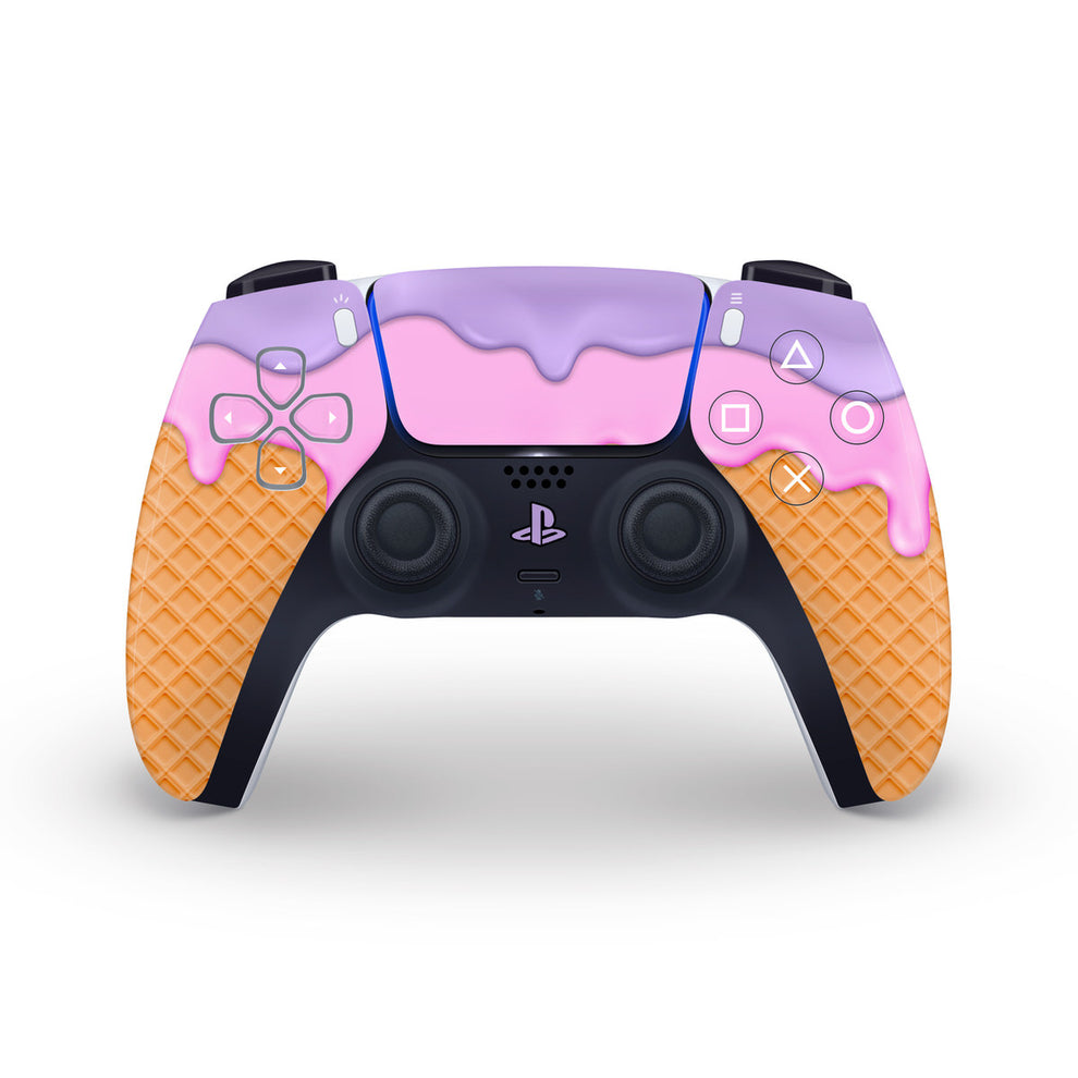 Pink & Purple Ice Cream PS5 Controller Skin – GhostlyGuard