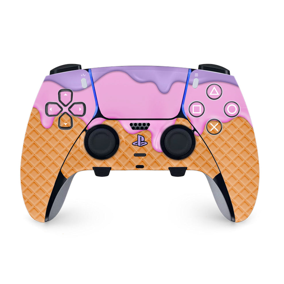 Pink & Purple Ice Cream PS5 DualSense Edge Controller Skin – GhostlyGuard