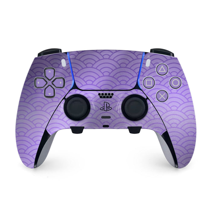 Violet Seigaiha Waves PS5 DualSense Edge Controller Skin – GhostlyGuard